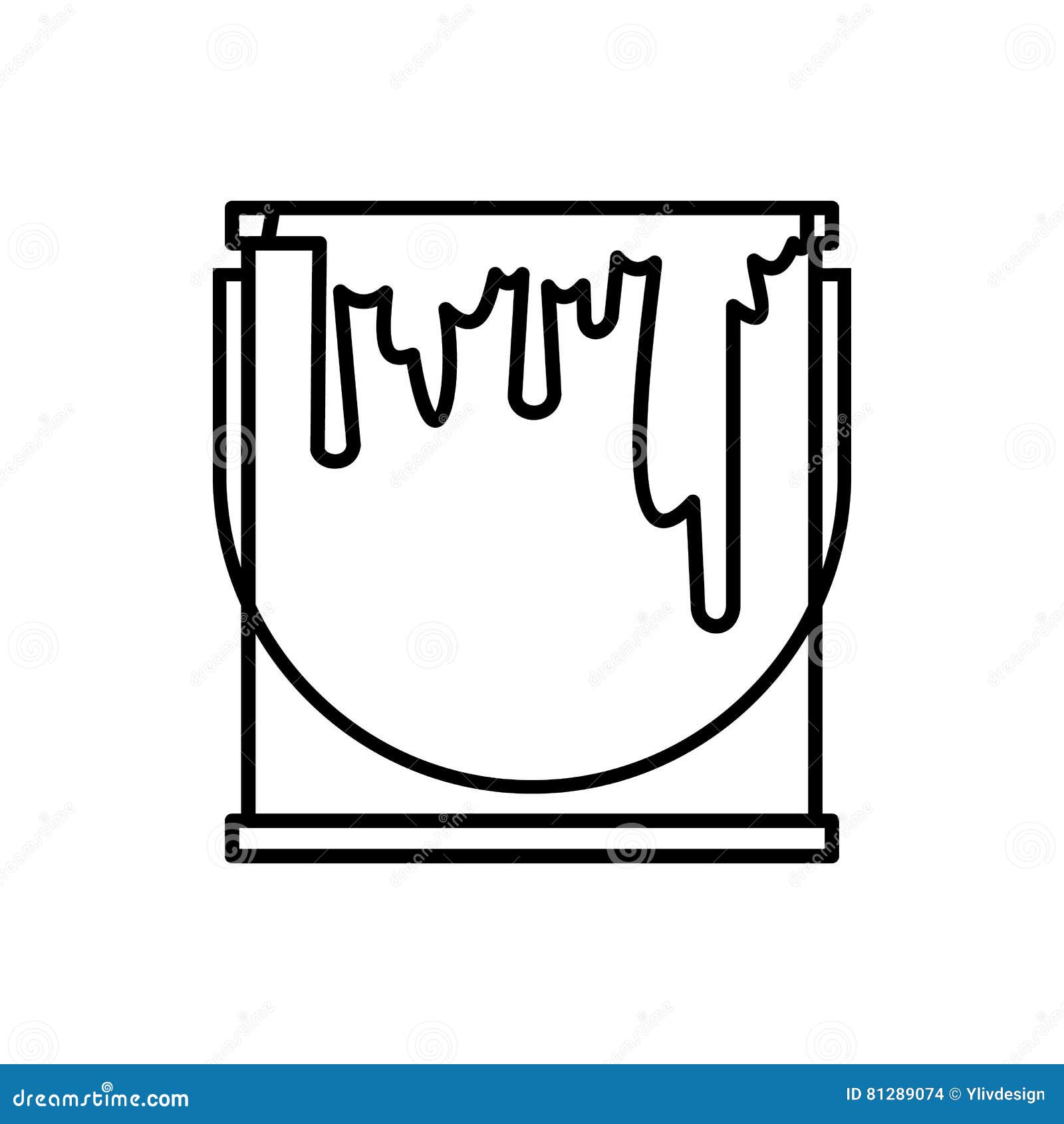 Paint Can Icon, Outline Style Stock Vector - Illustration of metal ...