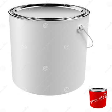 Paint can isolated stock illustration. Illustration of domestic - 8417830