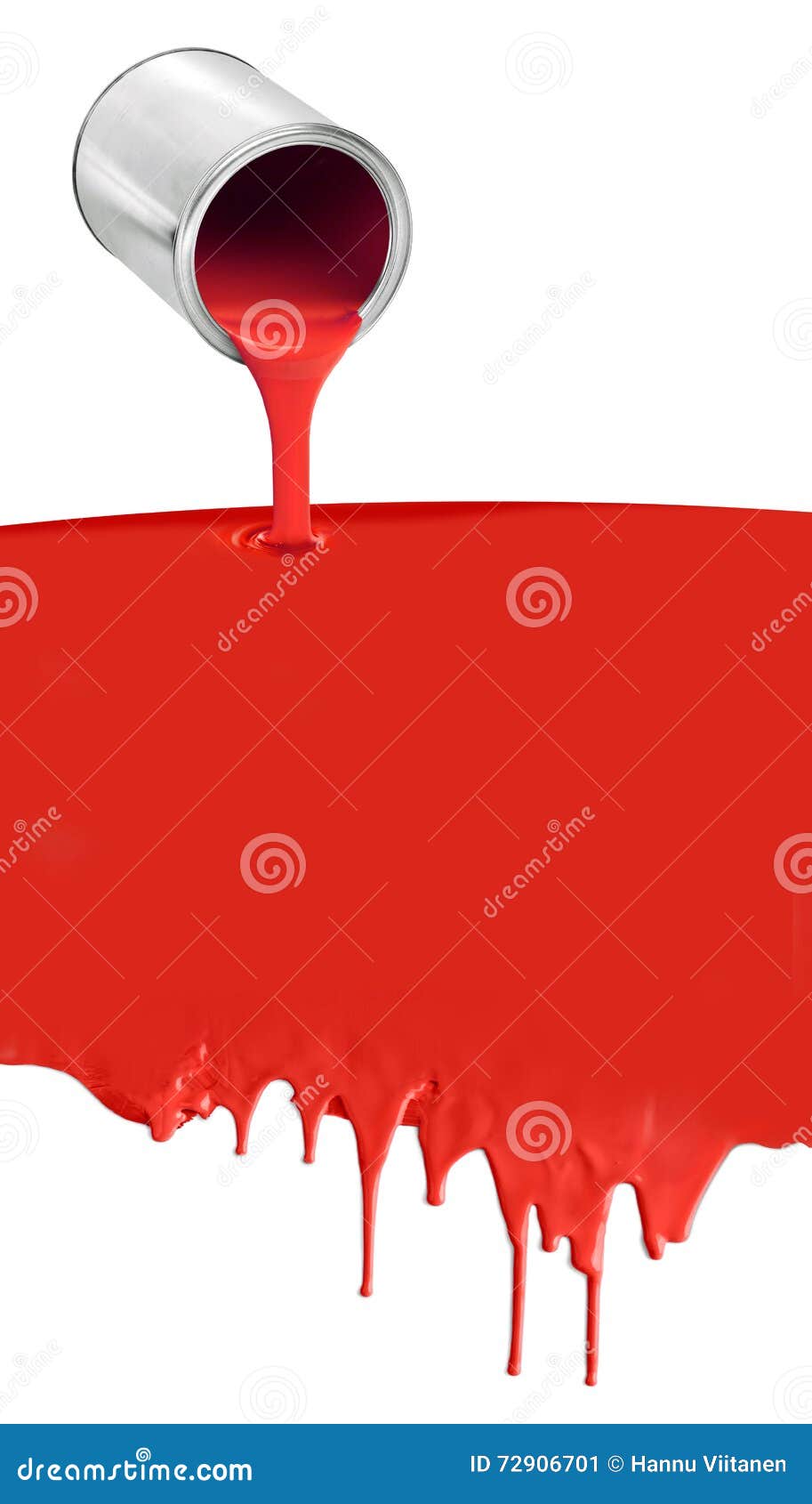 Paint Can Pouring Dripping Red on White Stock Image - Image of tool ...