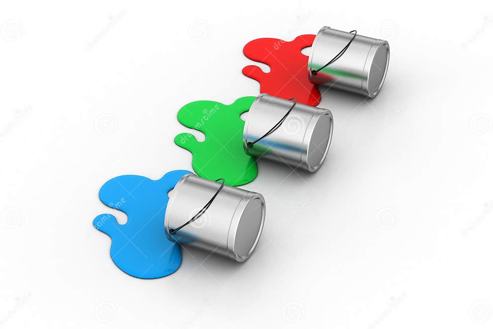 Paint can spilled stock illustration. Illustration of renovation - 70640509