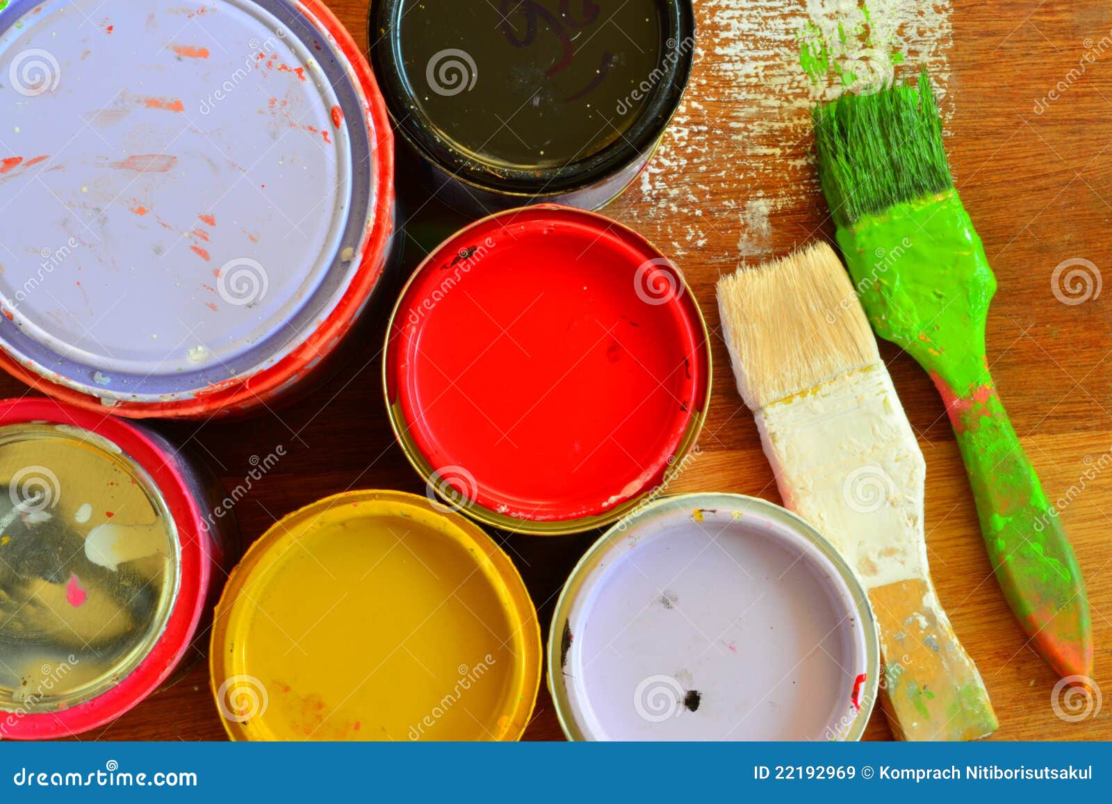 Paint cans. stock image. Image of container, colorful - 22192969