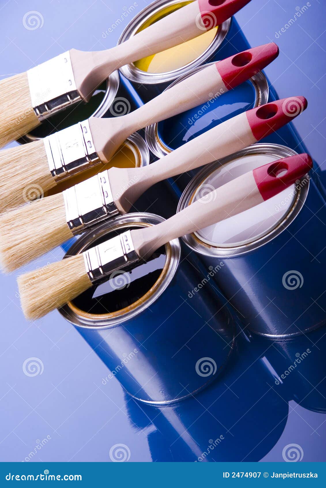 Paint and cans stock image. Image of abstract, multi, flat - 2474907