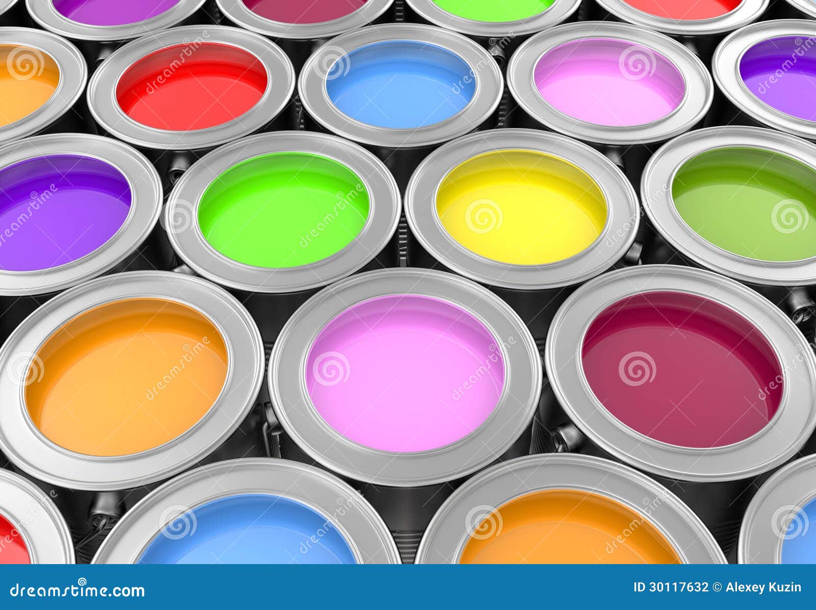 Paint Cans Realistic Colorful Vector Illustrations Set | CartoonDealer ...
