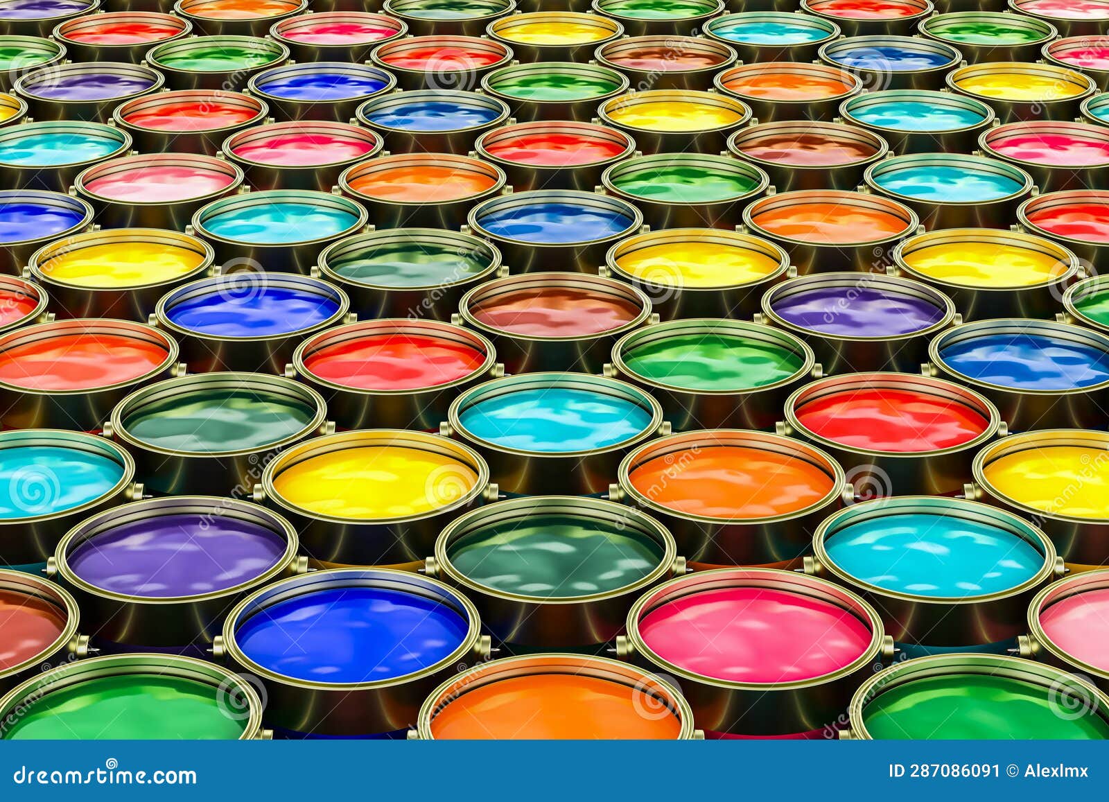 Paint Cans, Background. 3D Rendering Stock Illustration - Illustration ...