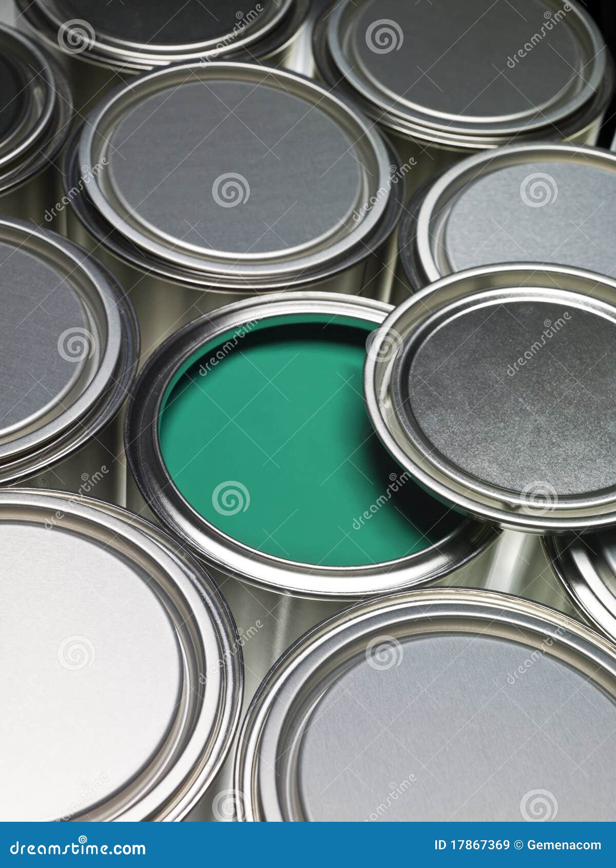 Paint cans full frame stock image. Image of group, green - 17867369