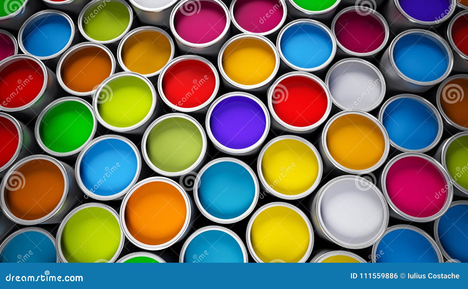 Paint cans stock photo. Image of paint, renovation, open - 111559886