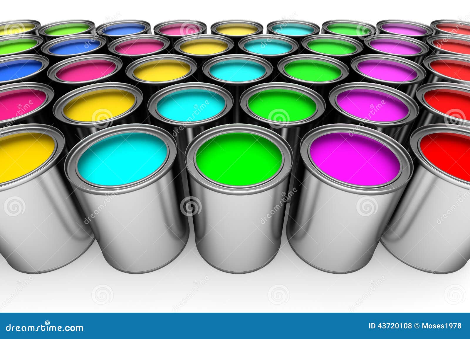 Paint cans stock illustration. Illustration of background - 43720108