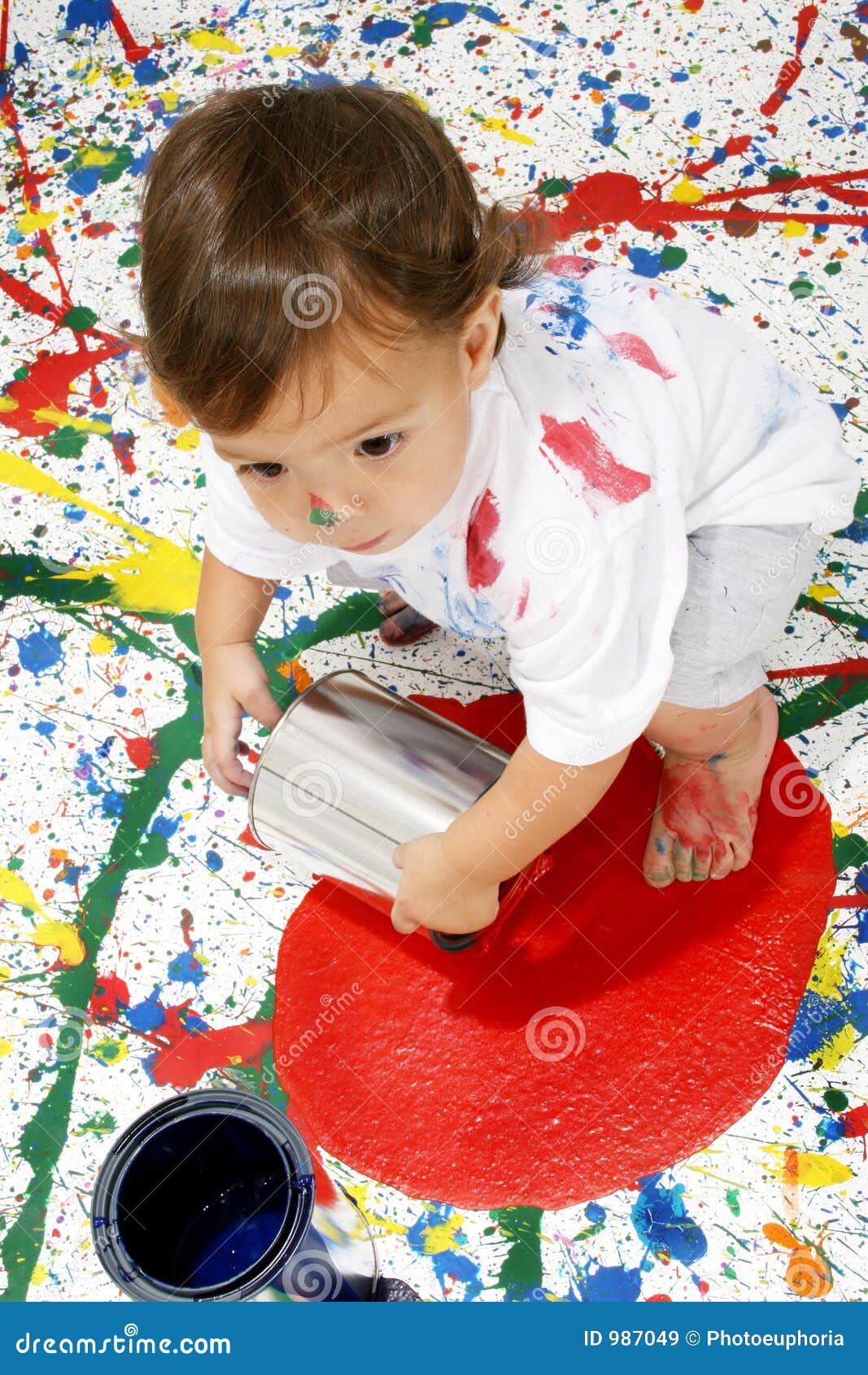 Paint Children stock image. Image of happy, smiling, paint - 987049