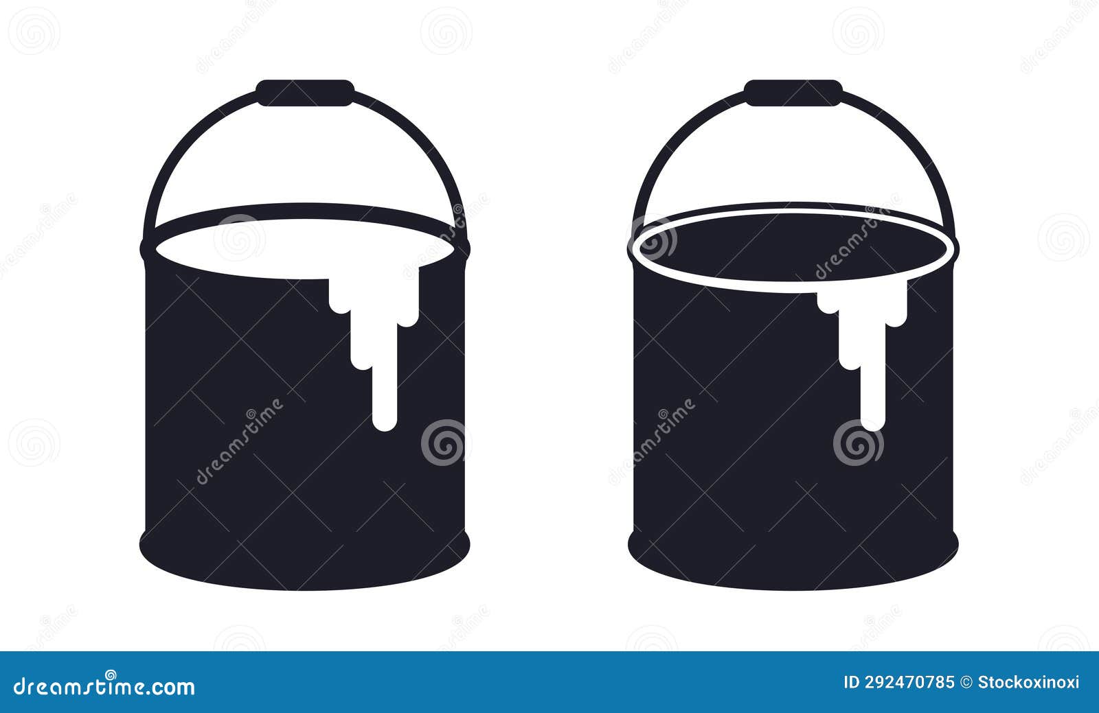Paint Color Bucket Vector Icon Stock Illustration - Illustration of ...