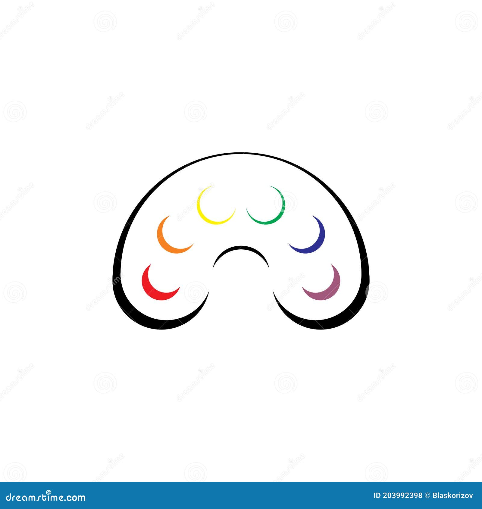 Paint Color Palette Logo Icon Sign Element Stock Vector - Illustration ...