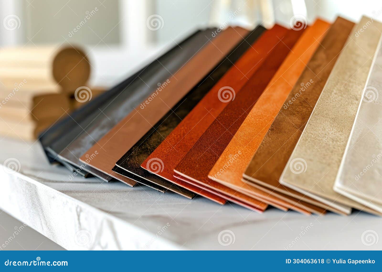 Paint Color Samples on a White Wall with Beige and Gray Stock Photo ...