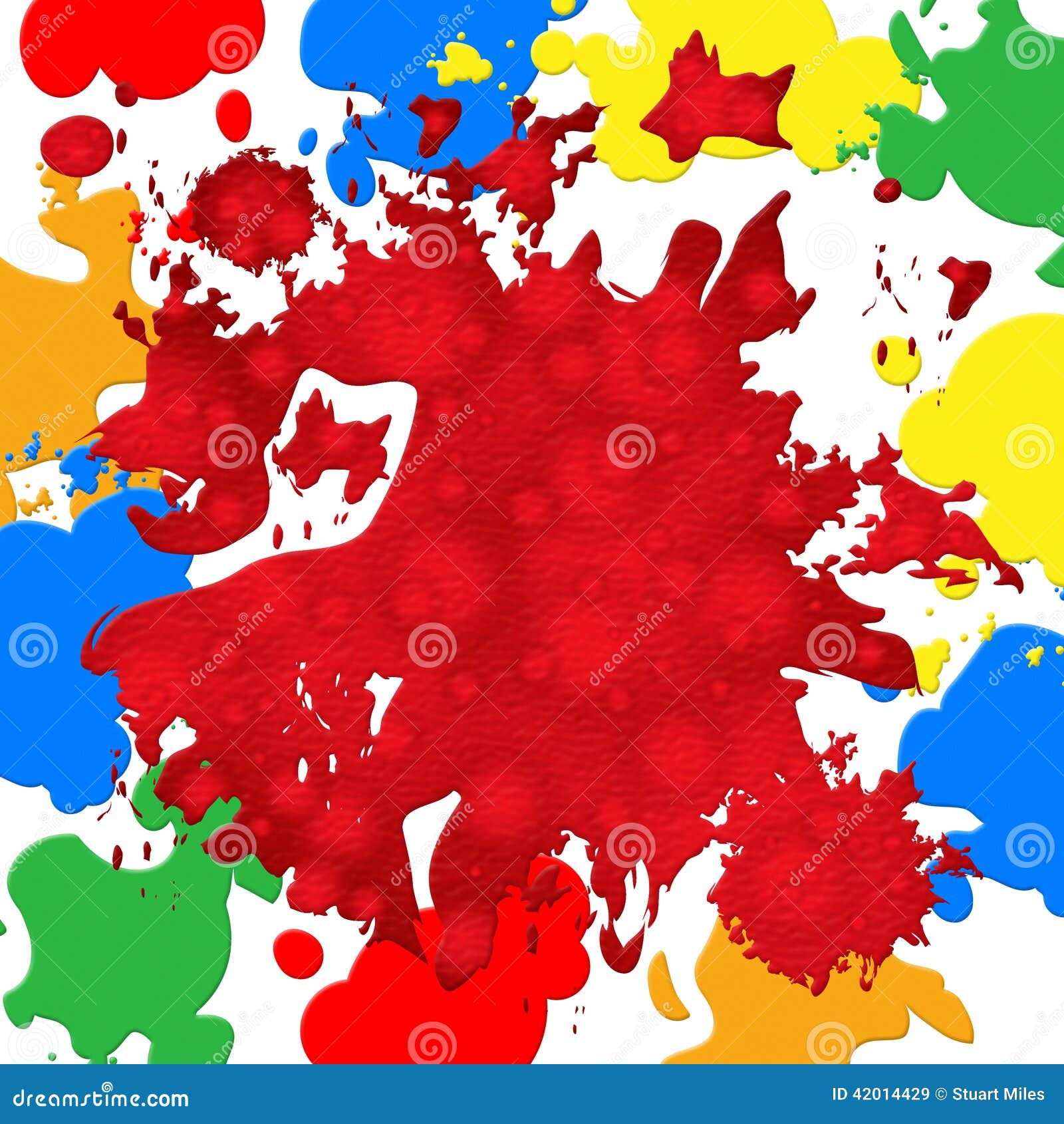 Paint Color Shows Backdrop Blot and Vibrant Stock Illustration ...