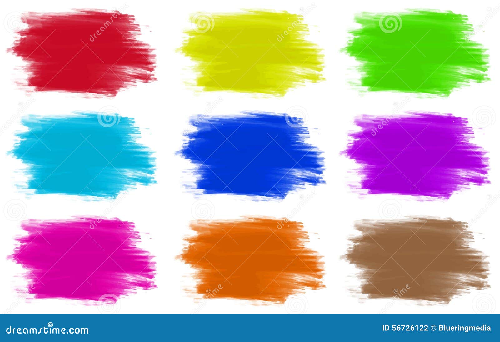 Paint colours set of 9 stock vector. Illustration of drawing - 56726122