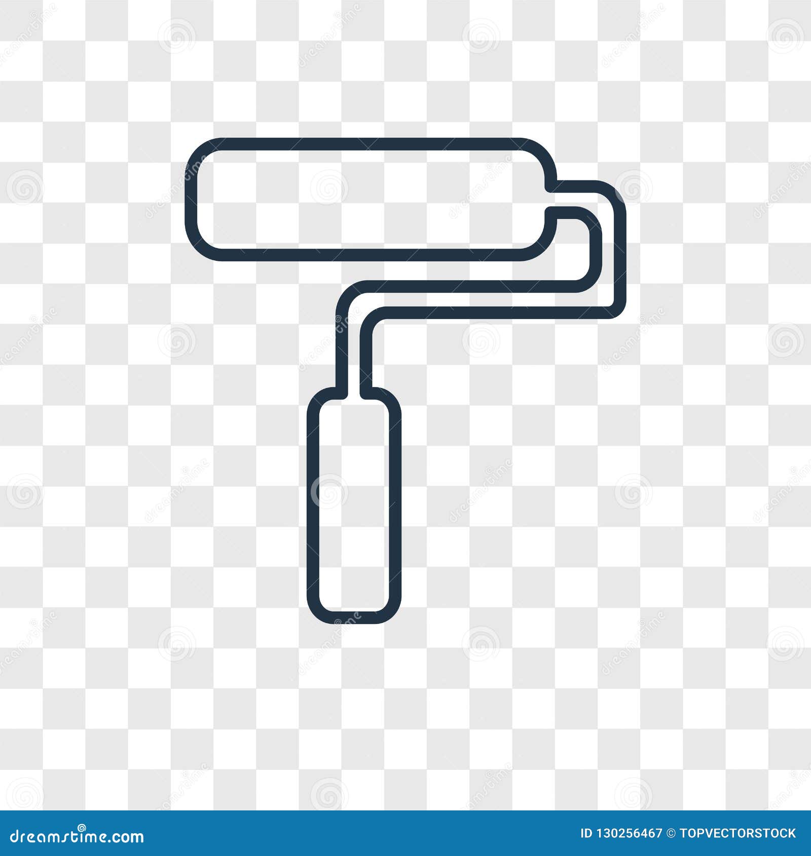 Paint Concept Vector Linear Icon Isolated On Transparent Background ...