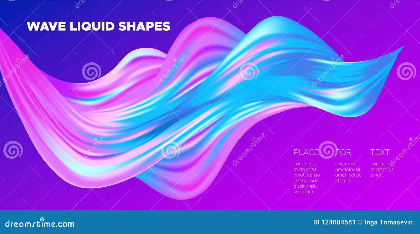3d Abstract Liquid Colorful Shapes. Stock Vector - Illustration of ...