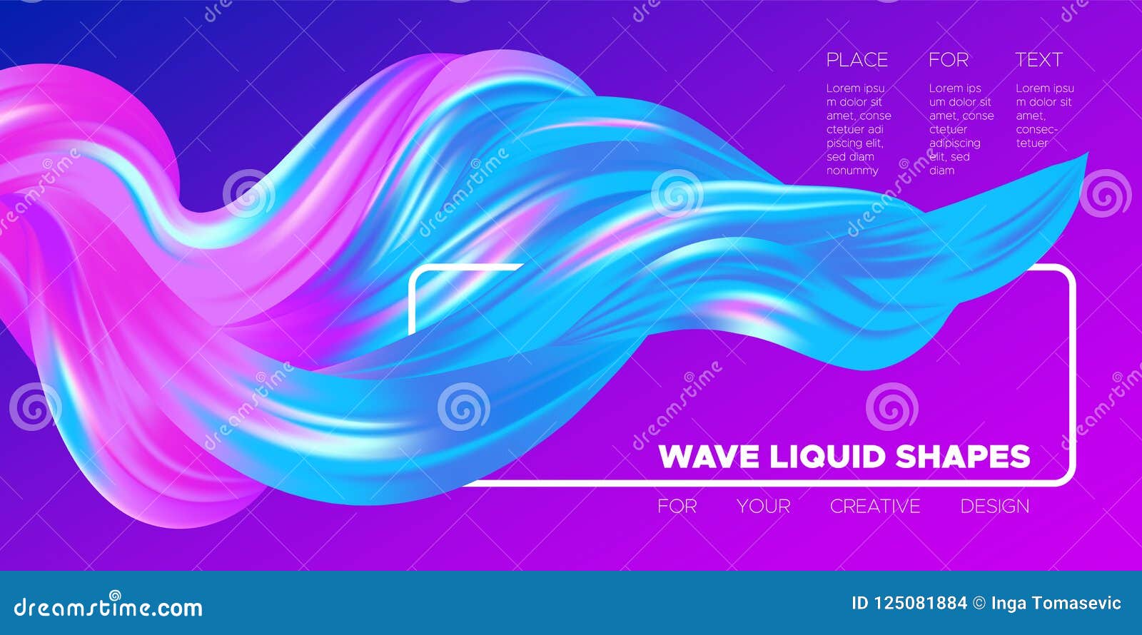 3d Abstract Liquid Colorful Shapes. Stock Vector - Illustration of ...