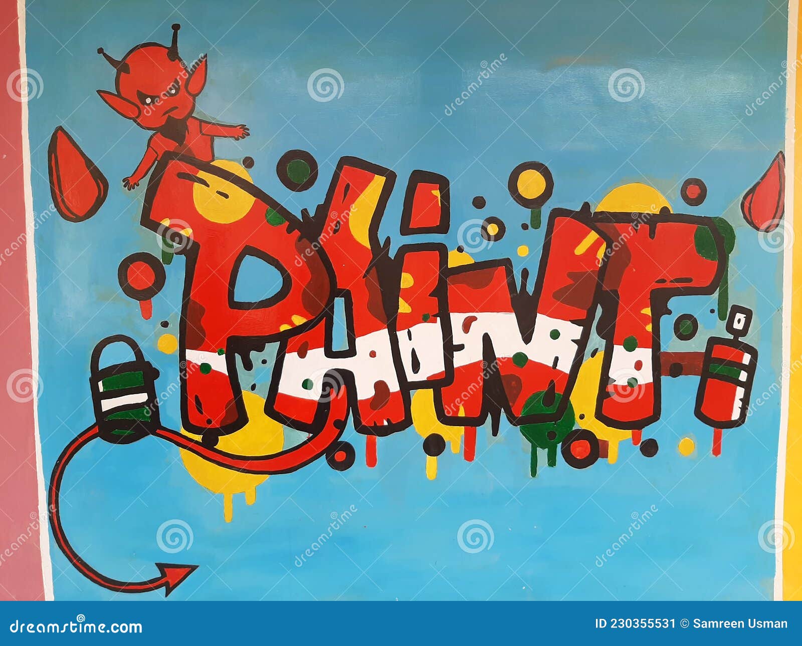 Paint editorial photo. Image of blue, paint, spray, devil - 230355531