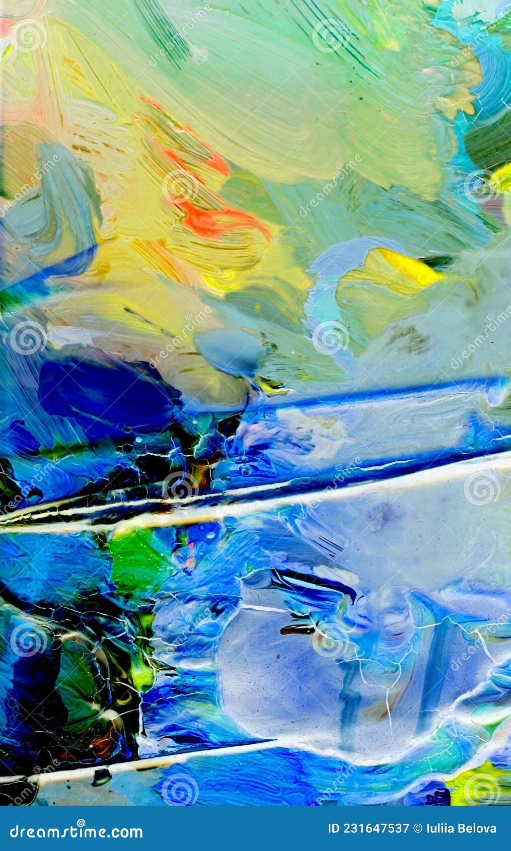 Paint Diffusion Texture, Artist`s Palette. Cosmic Clouds, Color ...