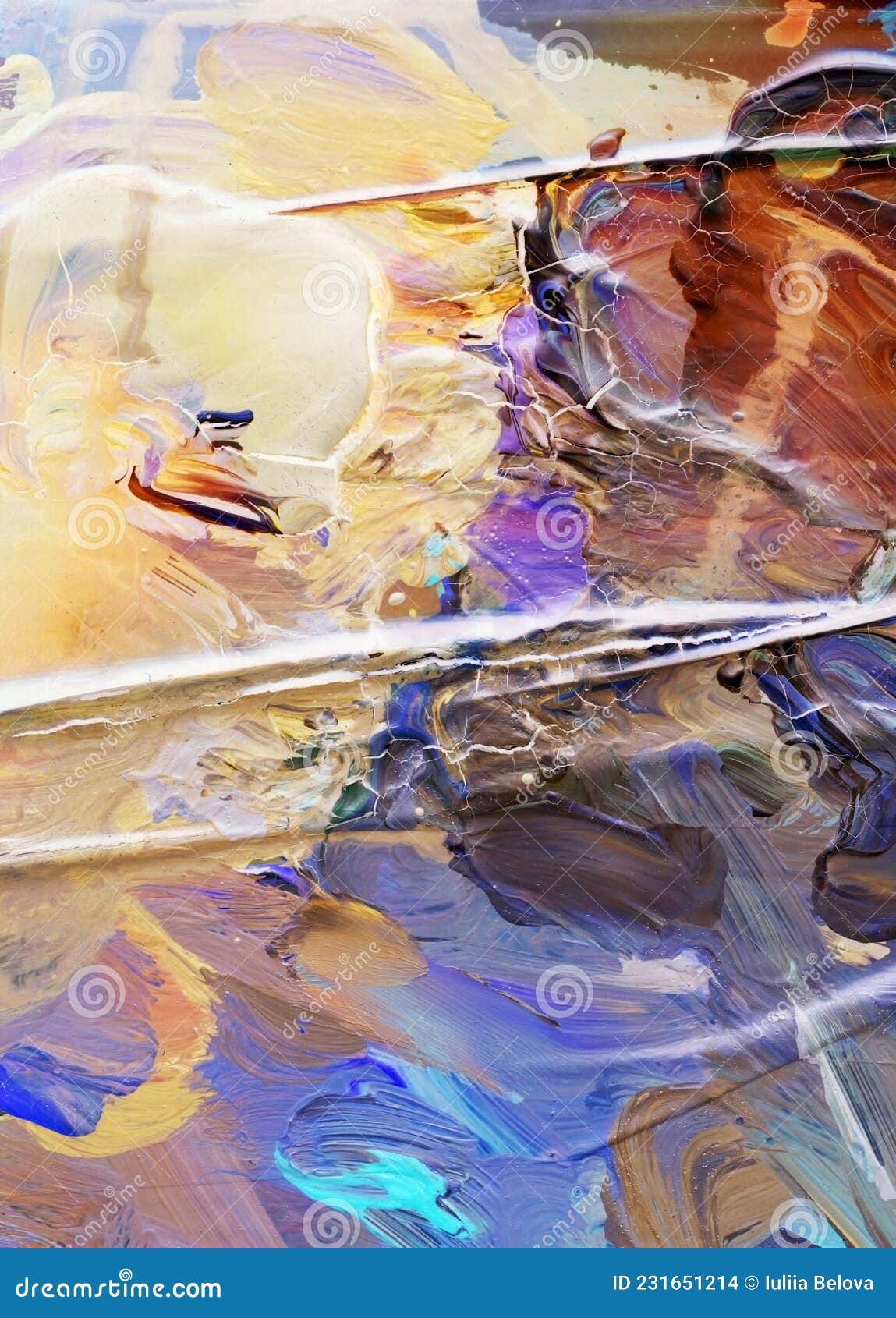 Paint Diffusion Texture, Artist`s Palette. Cosmic Clouds, Color ...