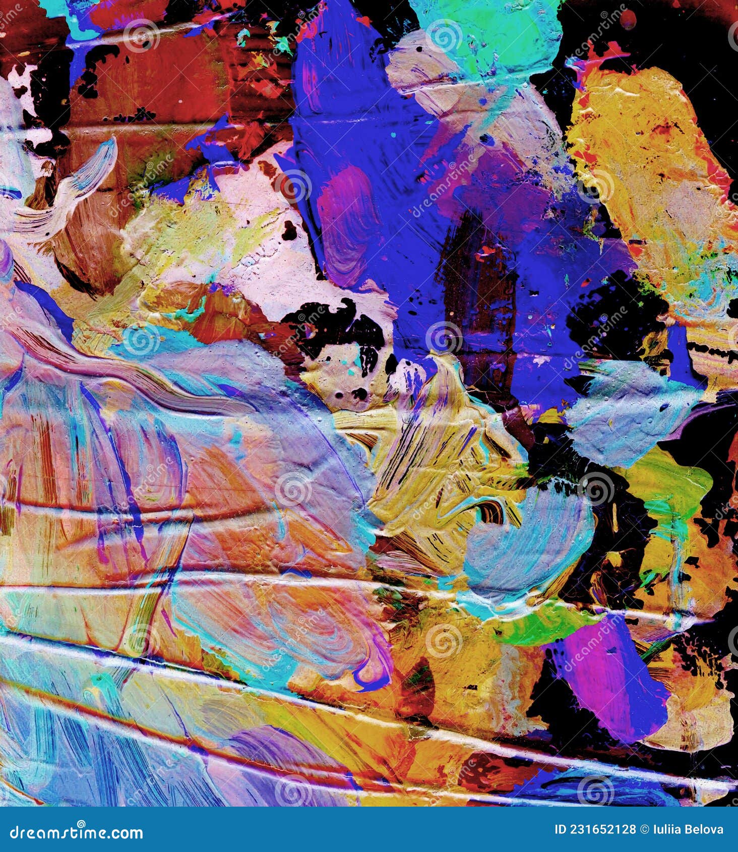 Paint Diffusion Texture, Artist`s Palette. Cosmic Clouds, Color ...