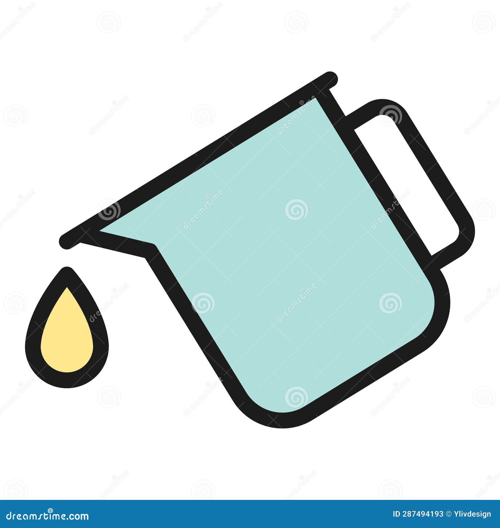 Paint Digital Jug Icon Vector Flat Stock Illustration - Illustration of ...