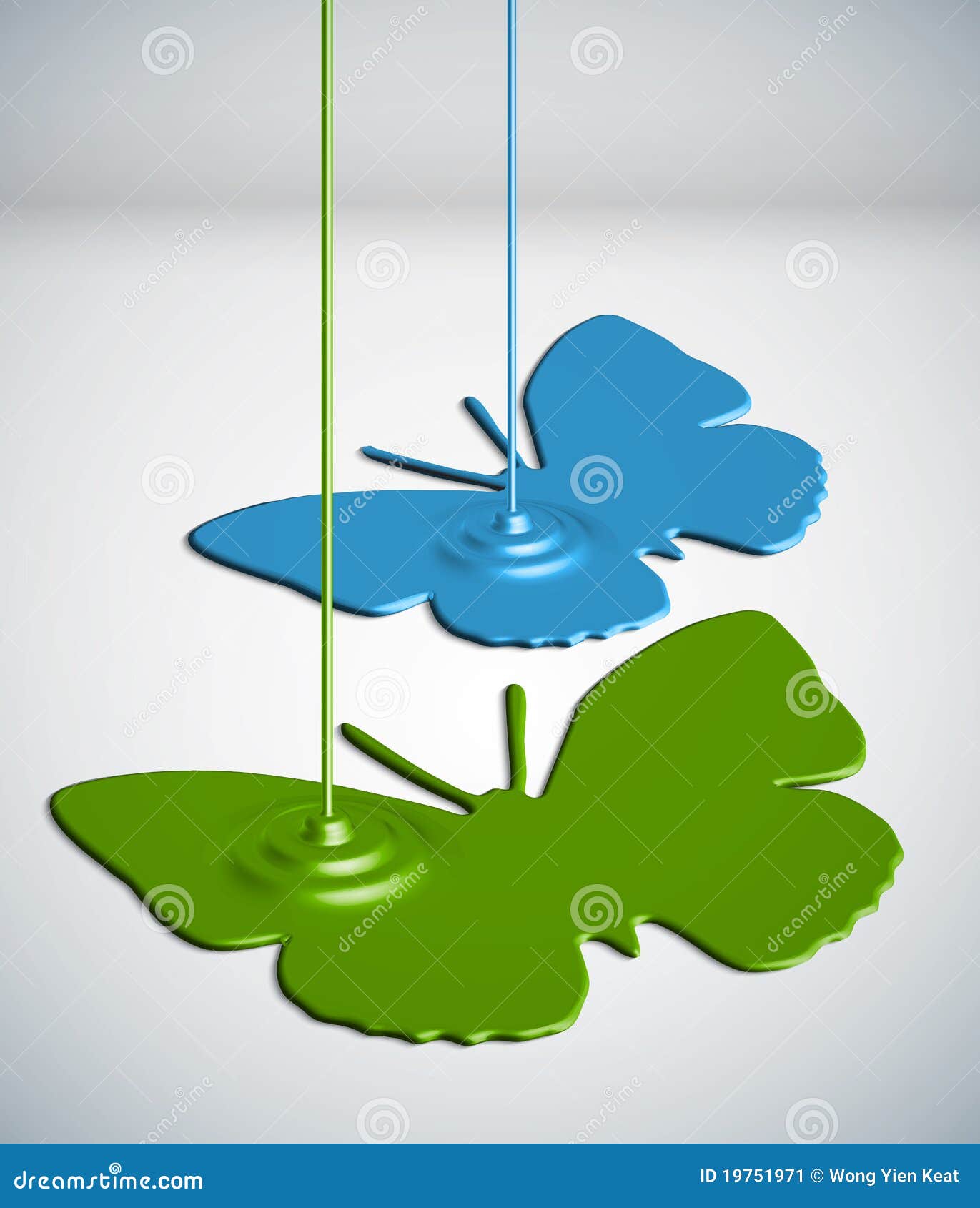 Paint Dripping Butterflies stock vector. Illustration of digital - 19751971