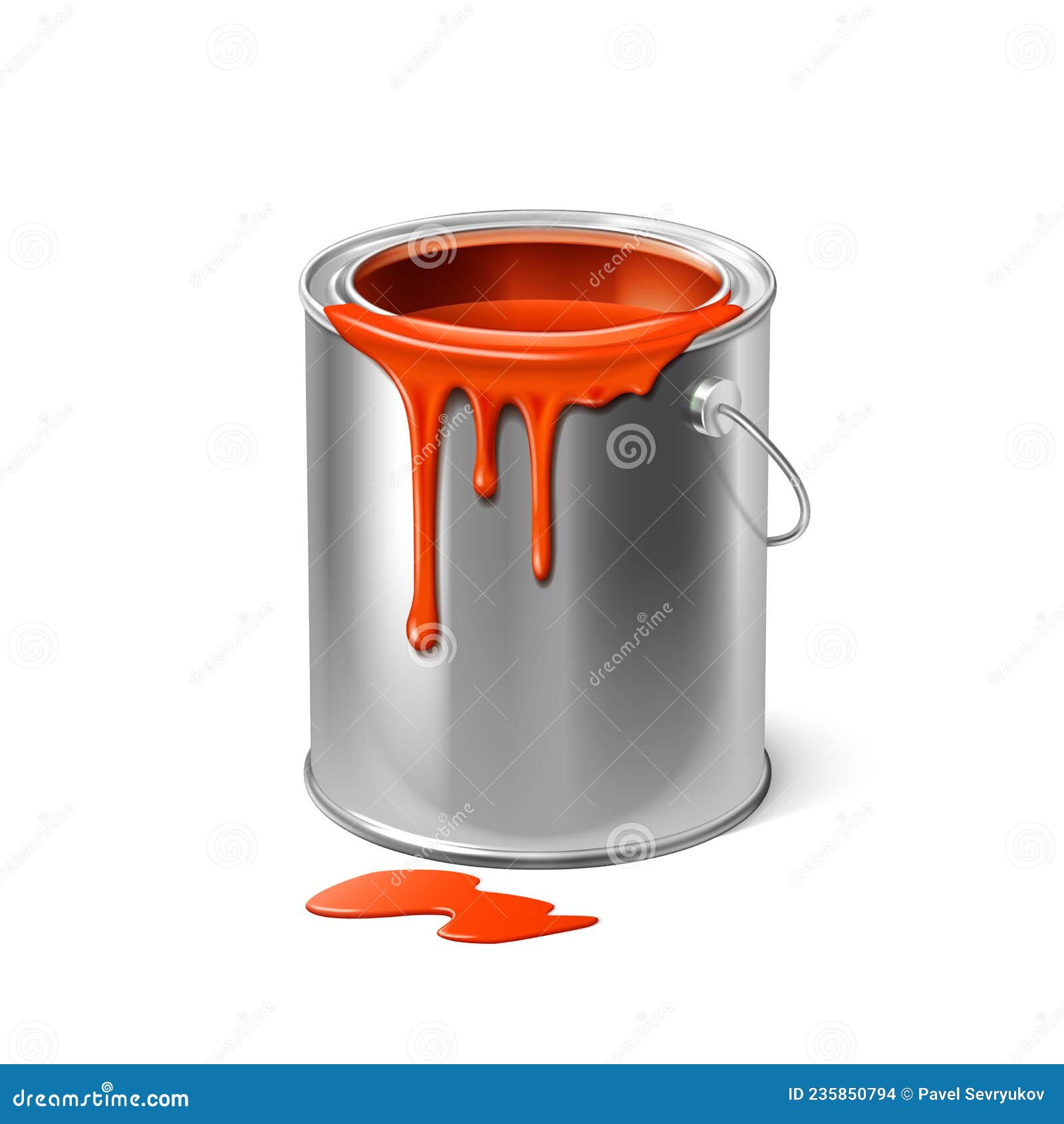 Paint Dripping Down from Bucket Package Vector Stock Vector ...