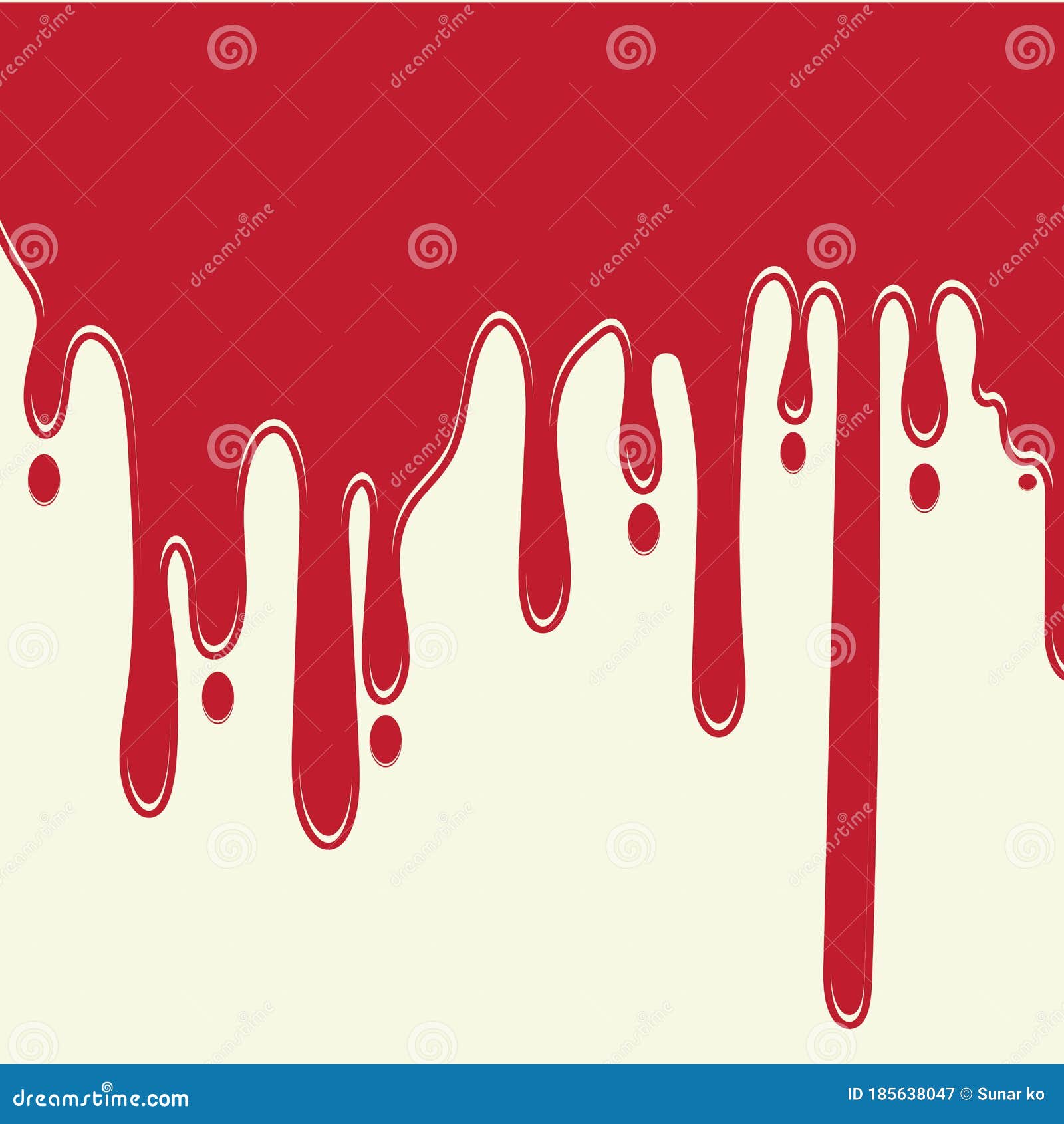 Blood Seamless Pattern. Realistic Red Paint Drops And Splashes On ...