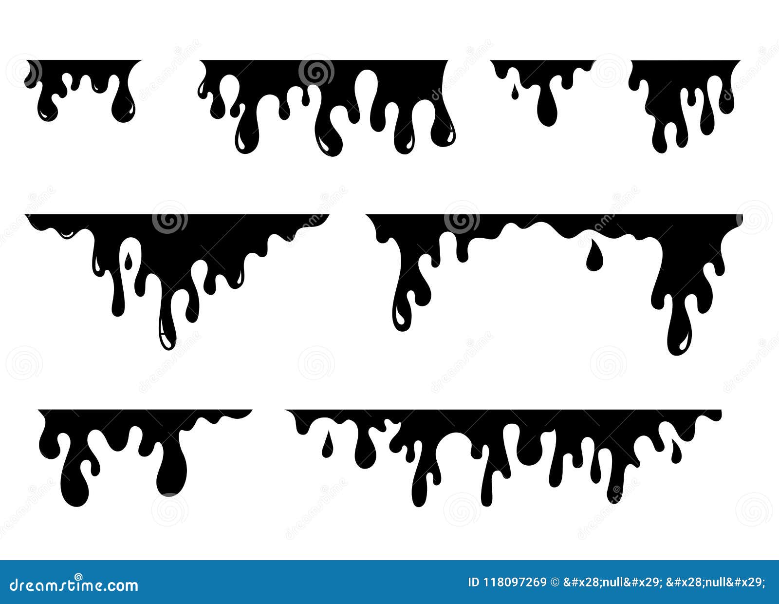 Paint Dripping Set. Black Dripping Liquid for Glasses.Paint Flows ...