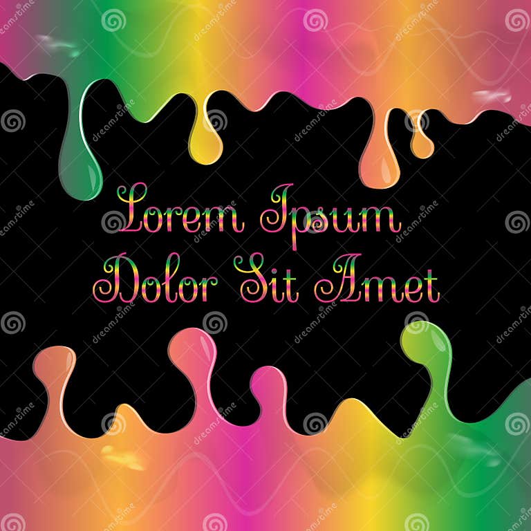 Paint Dripping Text Layout on Black Background Stock Vector ...