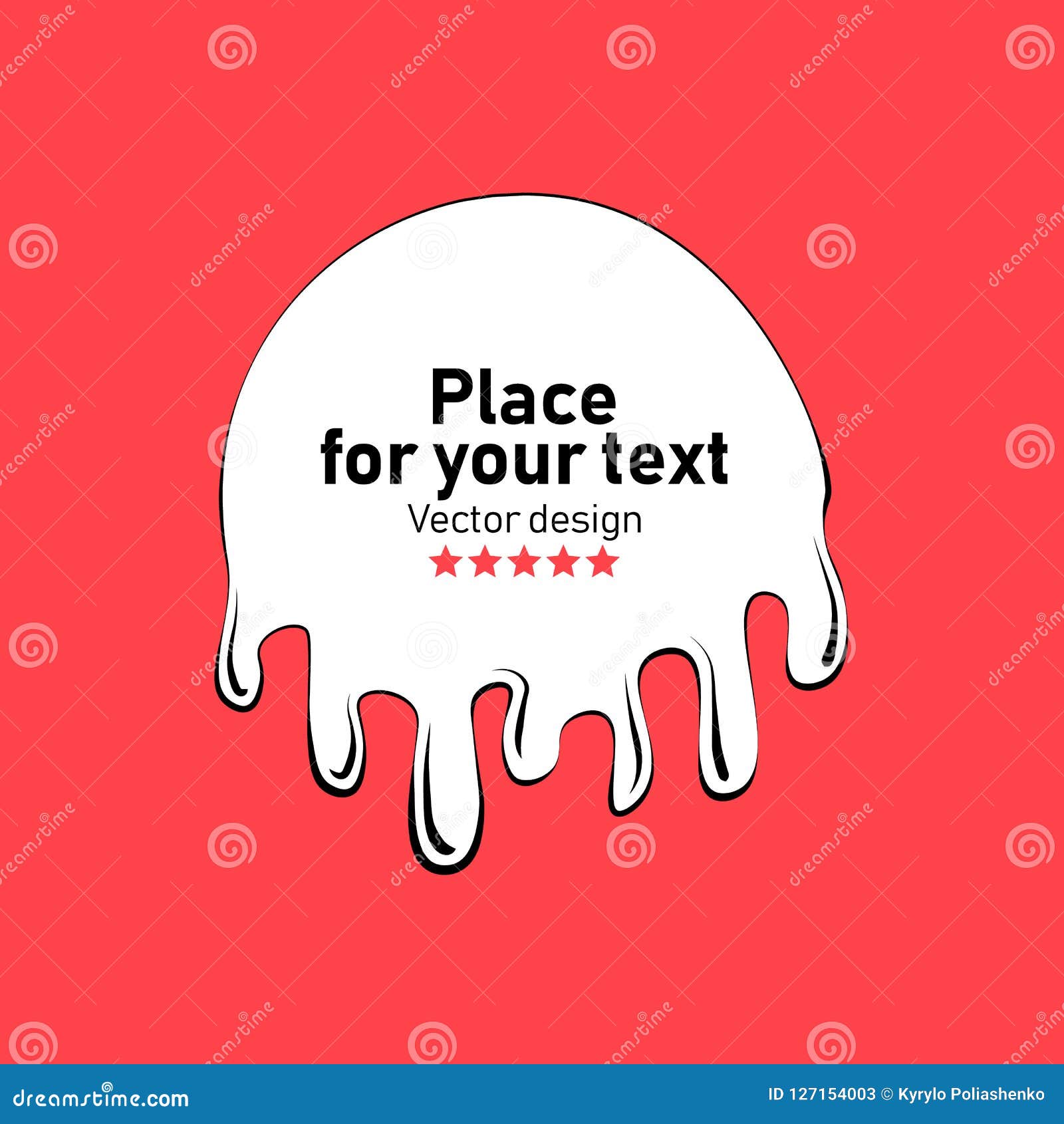 Current paint, stains. stock vector. Illustration of blot - 127154003