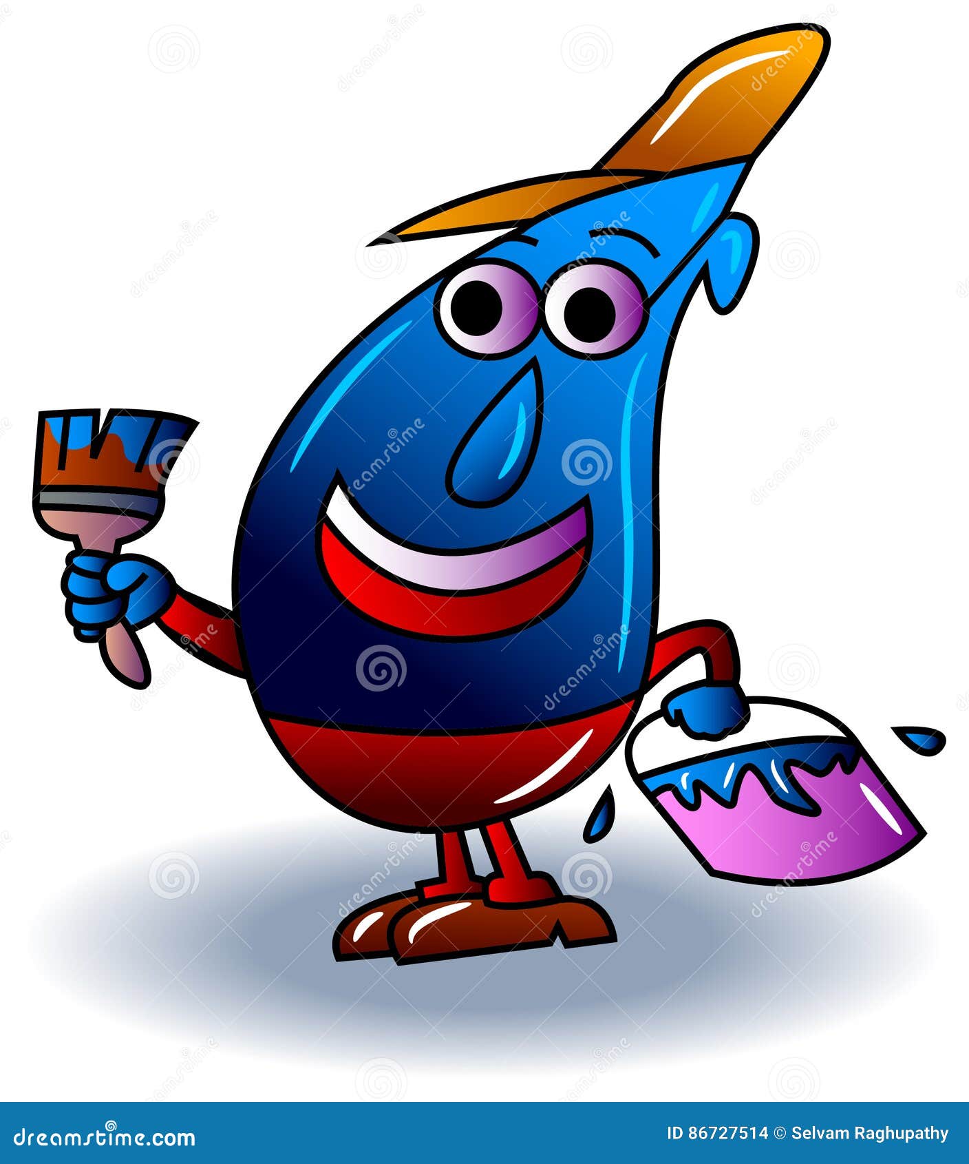 Paint drop stock vector. Illustration of contractor, improvement - 86727514