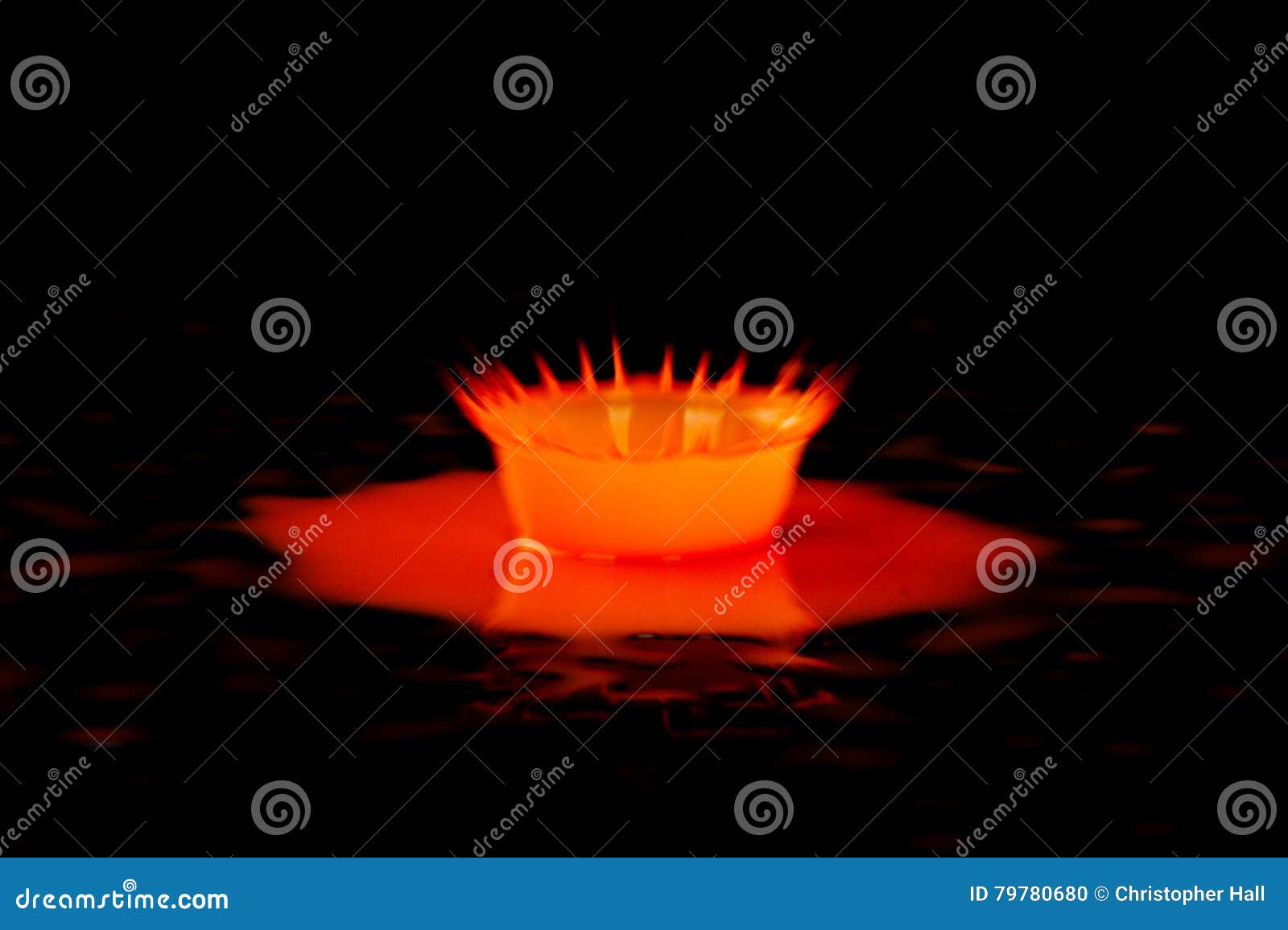 Paint Drop Splashing on Black a Background Stock Photo - Image of flow ...