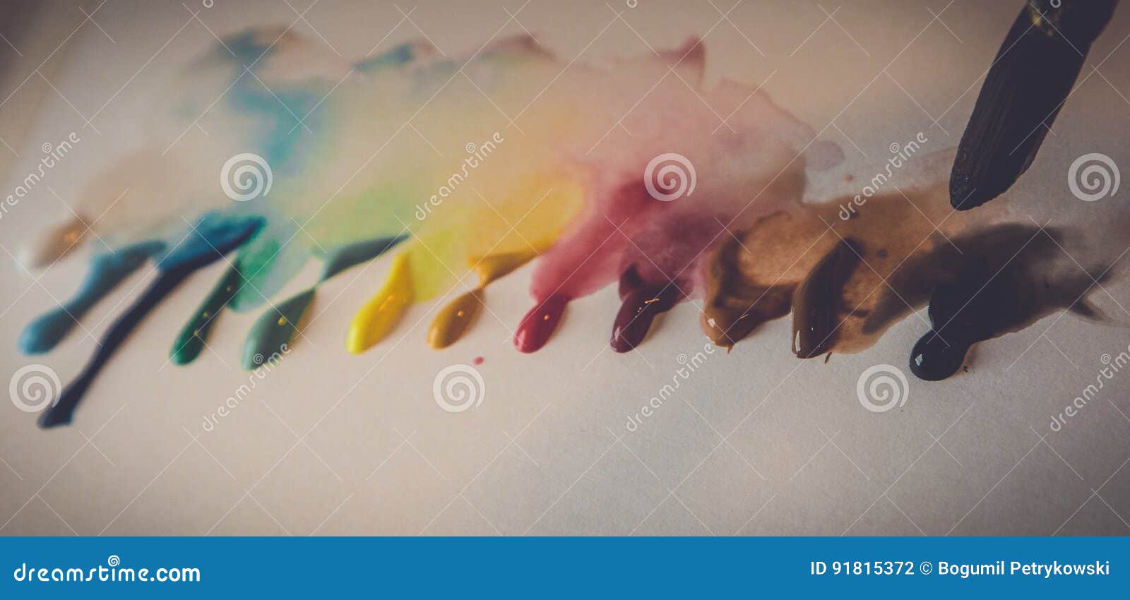 Paint drops color palette stock photo. Image of stripes - 91815372