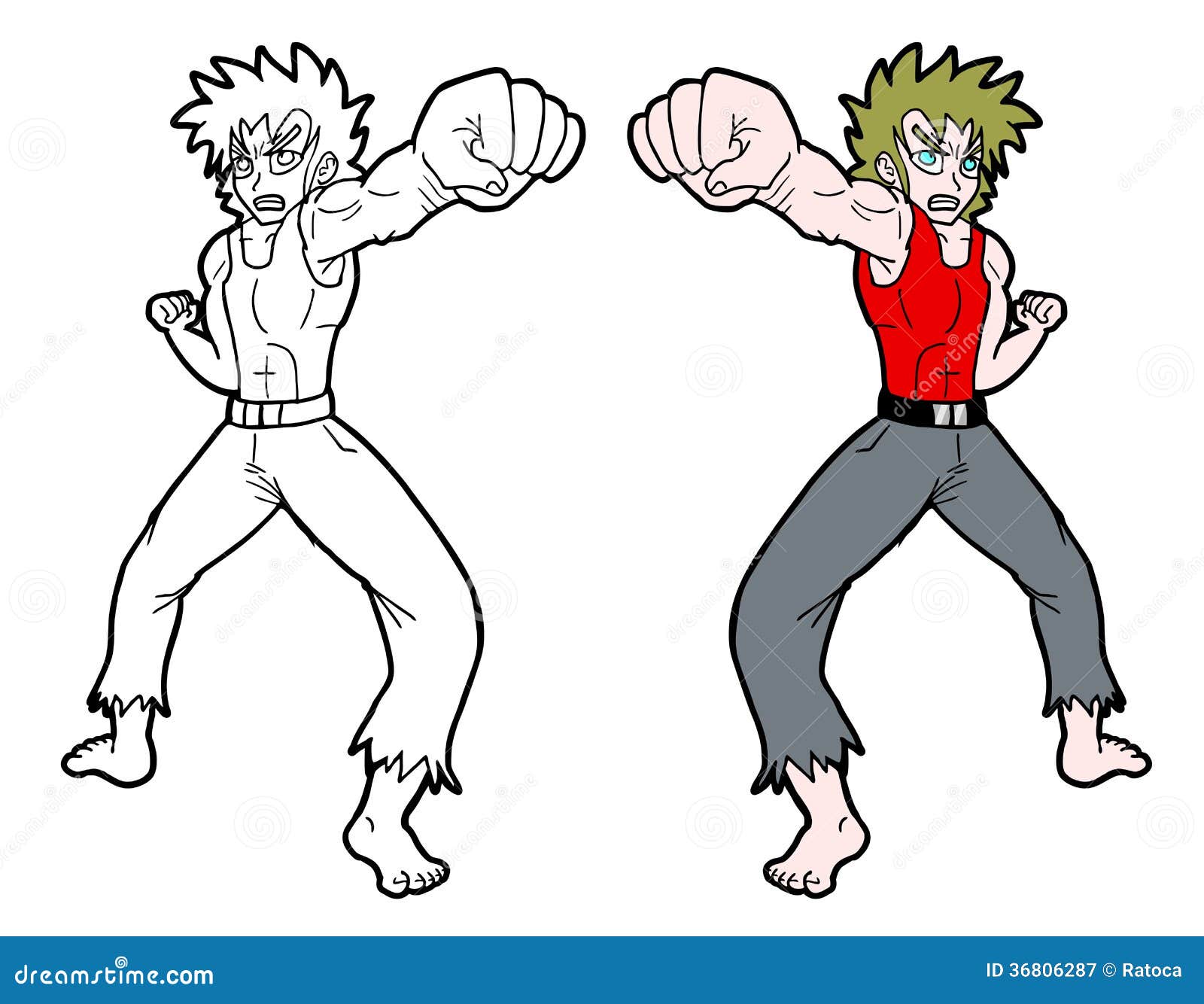 Paint fighter stock vector. Illustration of kids, comic - 36806287