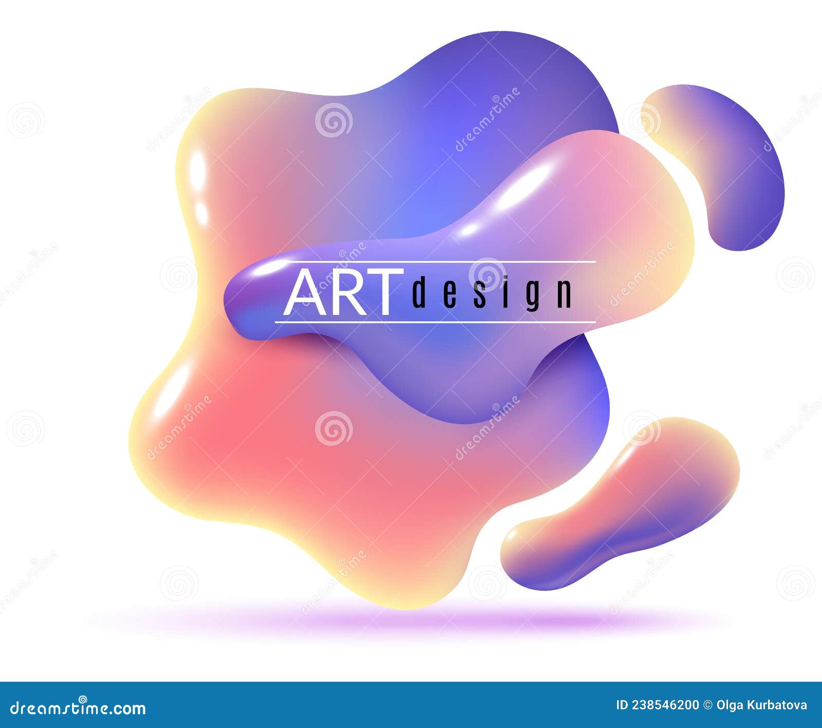 Paint Flow Colorful Font. Cute Funny Cartoon Letters And Numbers. Stock ...