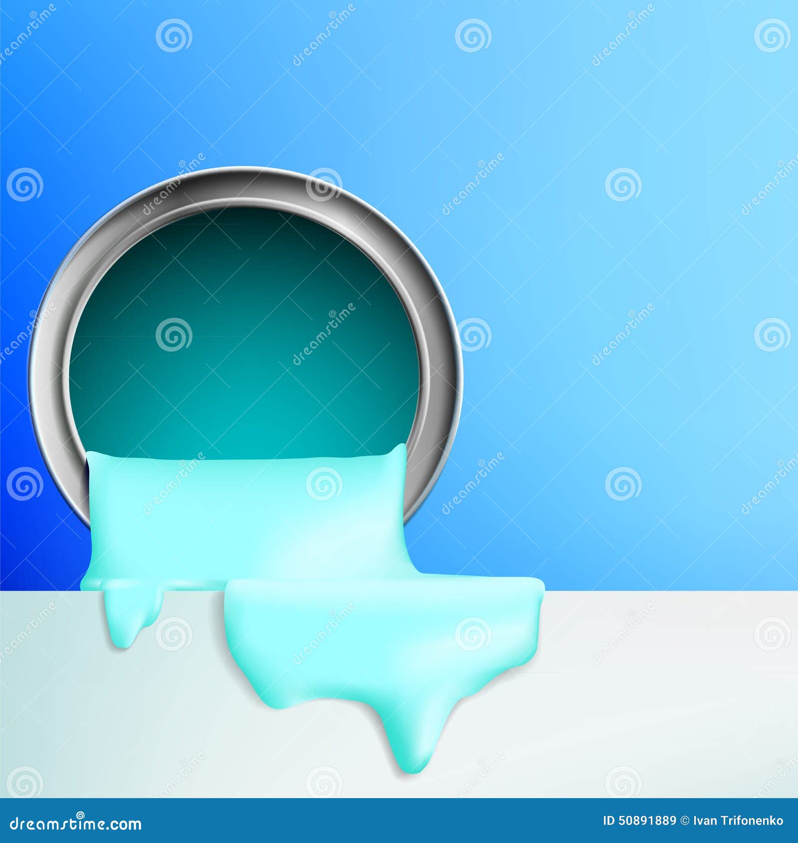 Paint Flows from the Bucket Stock Vector - Illustration of liquid ...