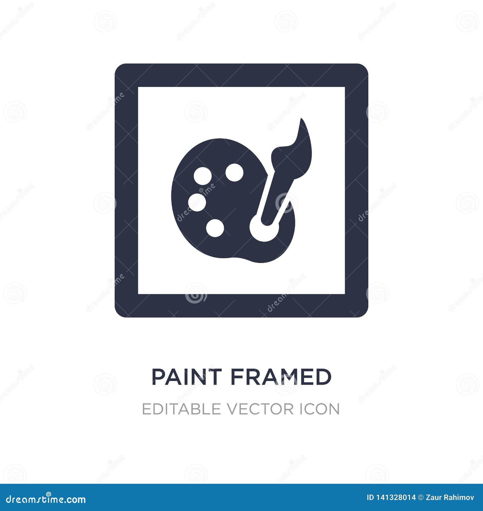 Paint Framed Icon on White Background. Simple Element Illustration from ...