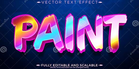 Paint Graffiti Text Effect, Editable Spray and Paint Text Style Stock ...