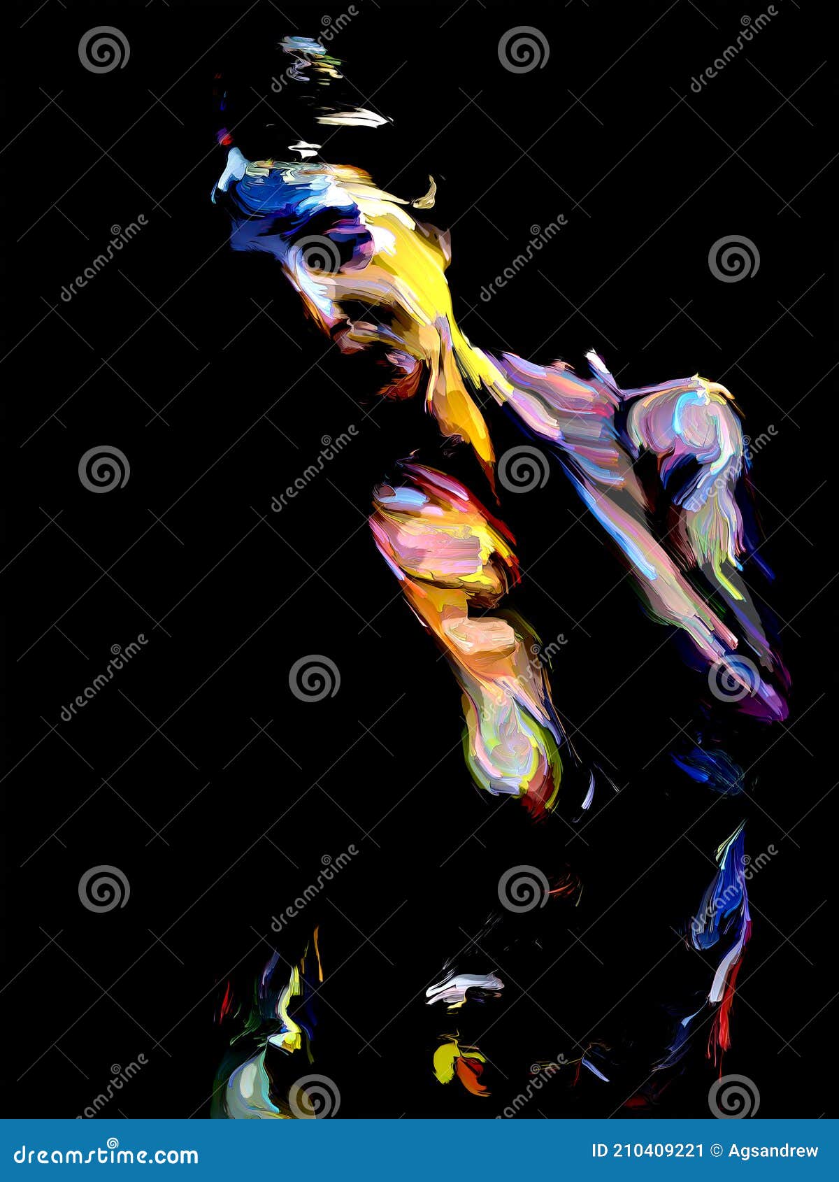 Paint of Human Form stock illustration. Illustration of woman - 210409221