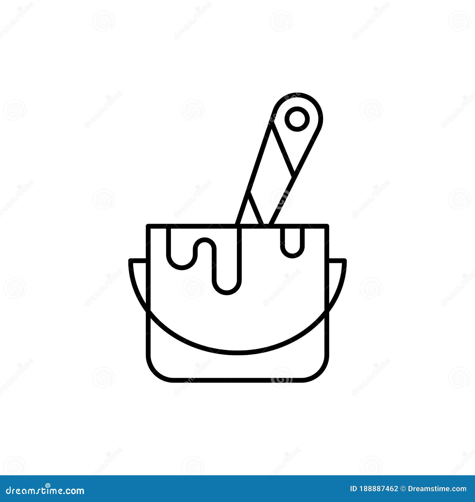 Paint Icon. Simple Line, Outline Vector Elements of Construction Tool ...