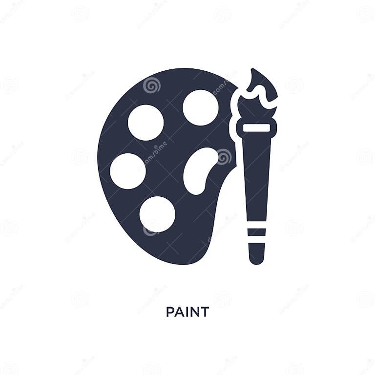 Paint Icon on White Background. Simple Element Illustration from User ...