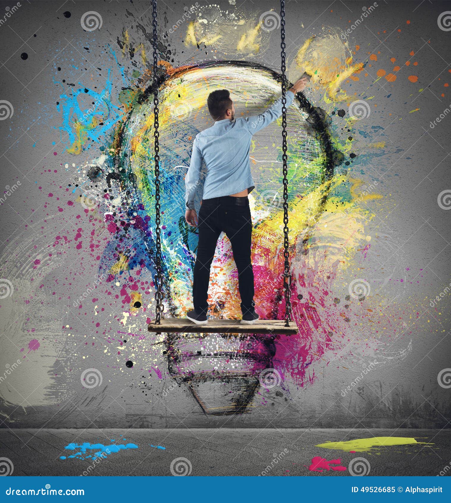 Paint an idea stock image. Image of electric, paint, drawing - 49526685