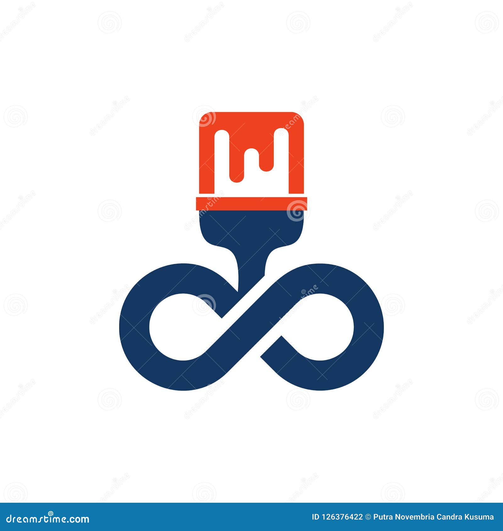 Paint Infinity Head Logo Icon Design Stock Vector - Illustration of ...