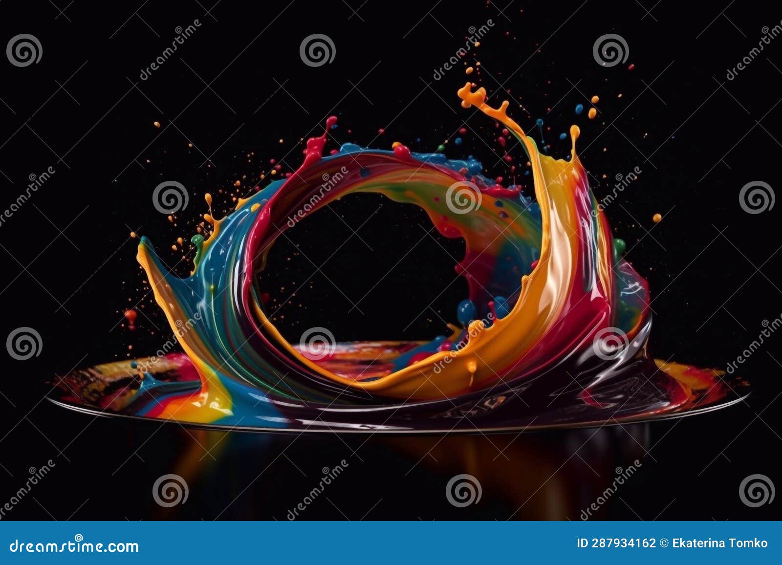 Paint and Ink Dropping into Water, Acrylic Paint, Color Explosion ...