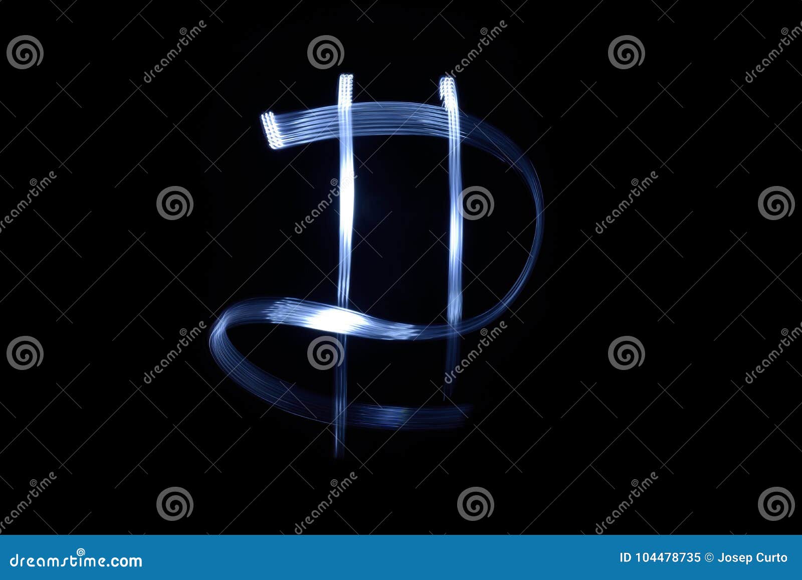 Paint with Light on Black Background Sign $ Stock Image - Image of ...