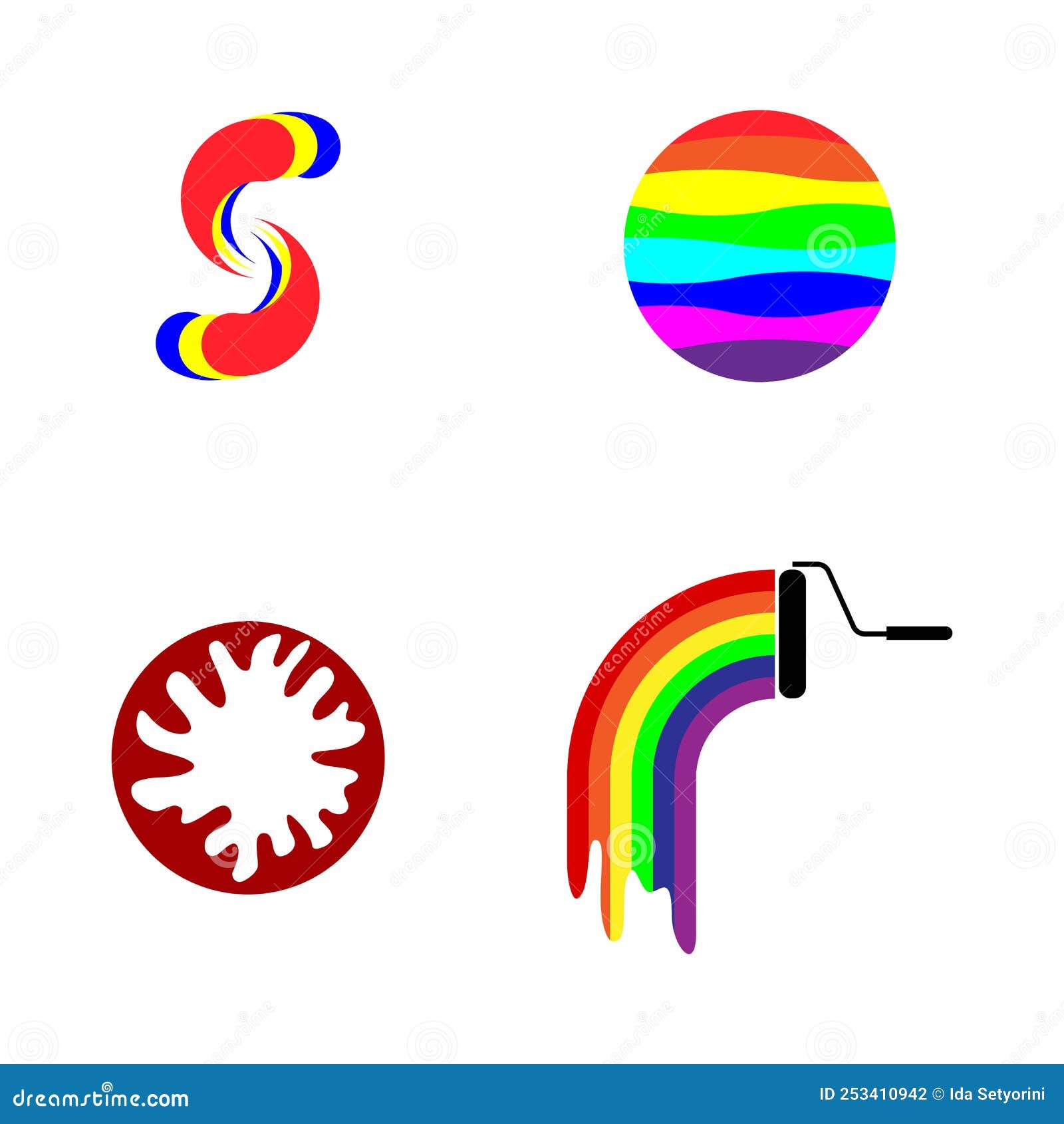 Paint Logo Icon Vector Template Stock Vector - Illustration of ...