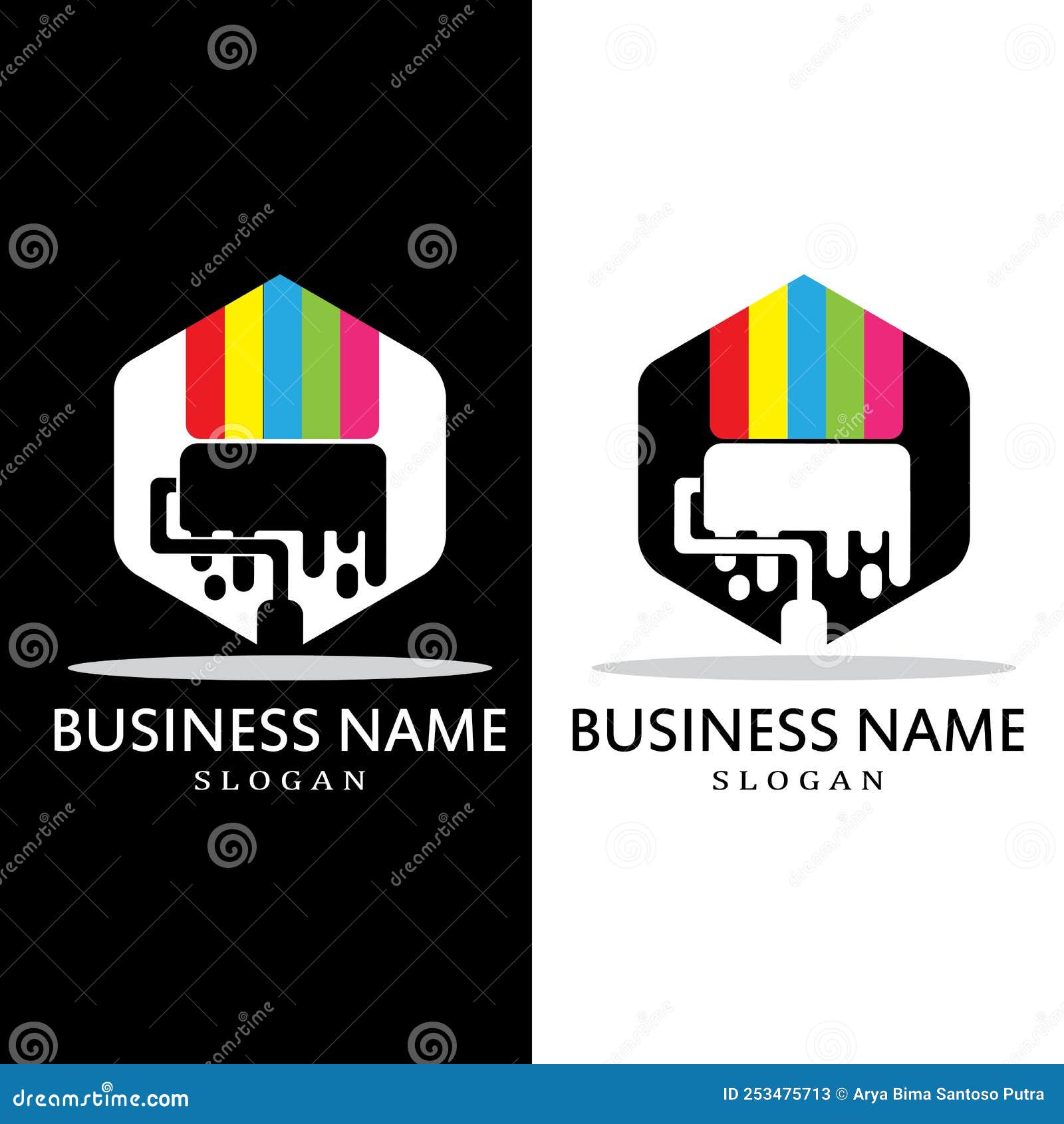 Paint Logo Template Vector Icon Stock Vector - Illustration of sign ...