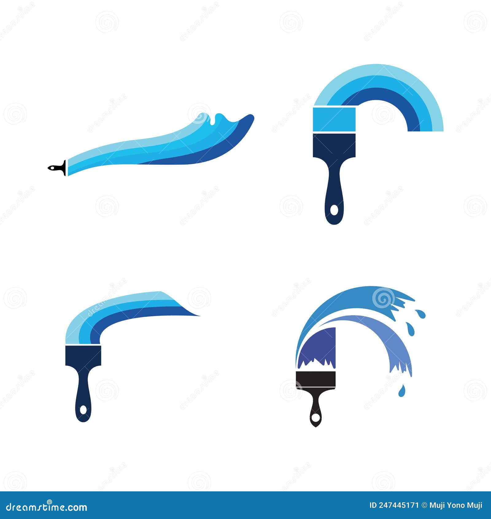 Paint Logo Template Vector Icon Illustration Design Stock Vector ...
