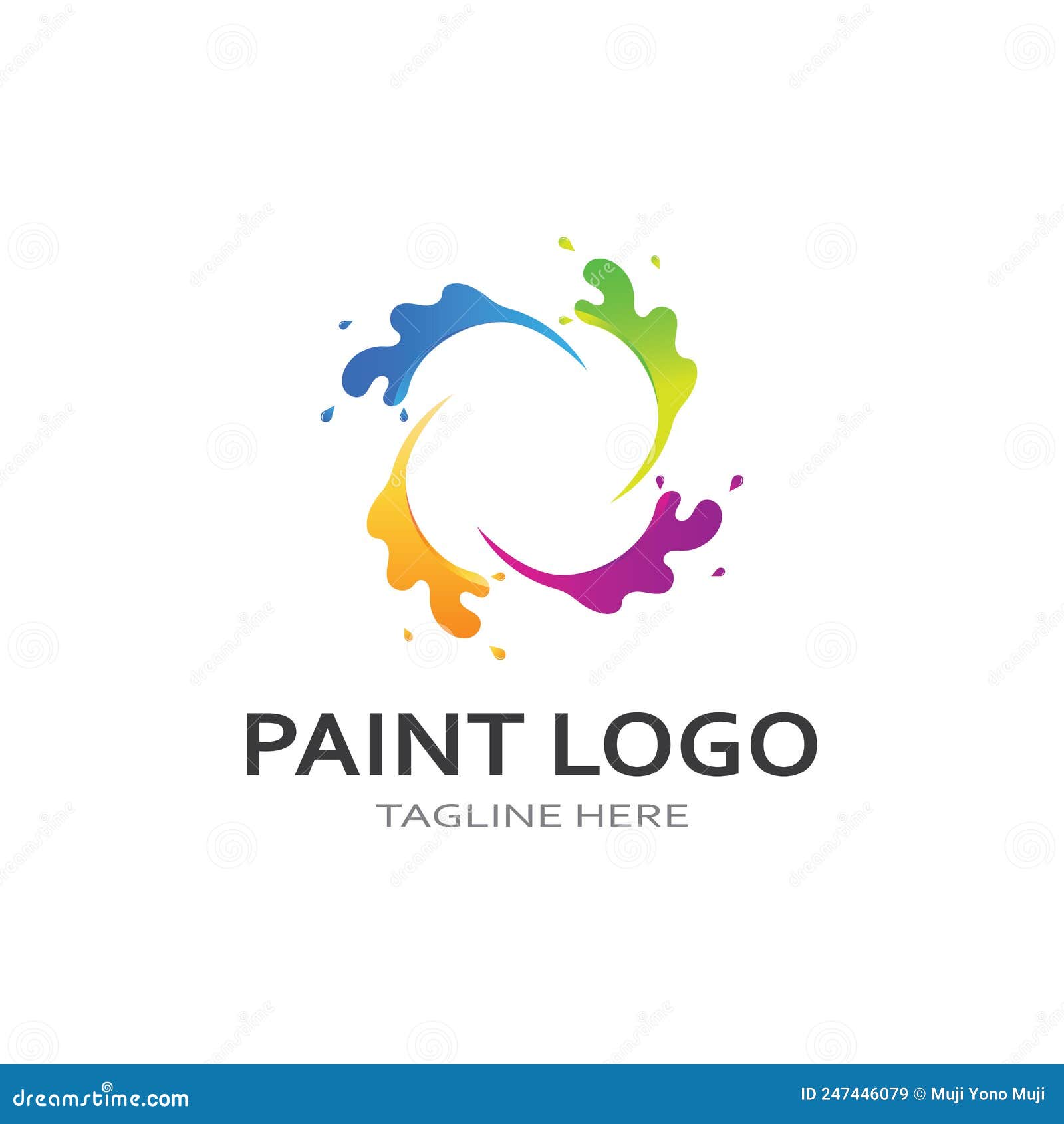 Paint Logo Template Vector Icon Illustration Design Stock Vector ...